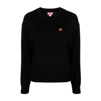 Kenzo Schwarzer Wollstrickpullover - - Knitwear - Damen - Schwarzk - L