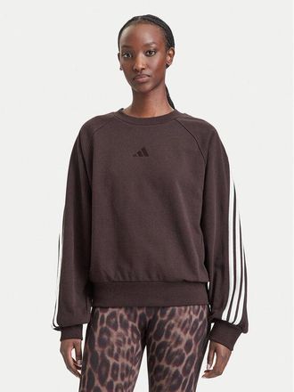 adidas Sweatshirt Adidas Kit 3-Stripes KW7702 Braun Loose Fit