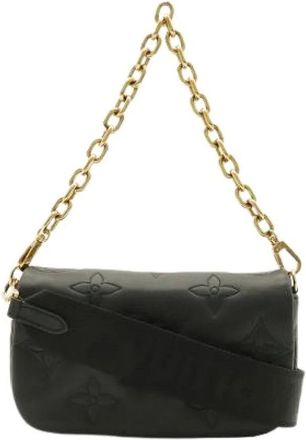 Louis Vuitton Pre-owned Bubblegram Calf Leather 3way Wallet Bag - Femme - Pre-owned - Noir - Taille: ONE Size