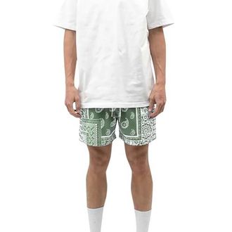 Generic Short court pour homme - Short de sport en plein air - Pour l&eacute;t&eacute; - Nouveau sport - Course &agrave; pied - Short de basket-ball imprim&eacute;, vert, XXL
