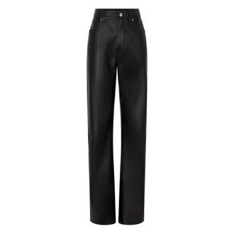Paco Rabanne Flared Lederhose - - Trousers - Damen - Schwarzk - XS