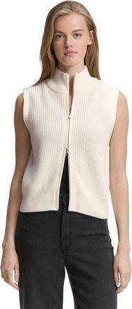 Tom Tailor Strickjacke ohne Ärmel und mit Reißverschluss