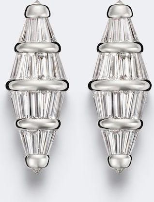 Nikos Koulis Boucles doreilles Spectrum Large en or blanc 18 ct et diamants