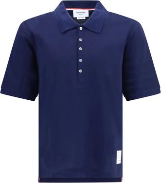 Thom Browne Jersey Ottoman 4-Bar Polo - - Tops - Herren - Blau - M