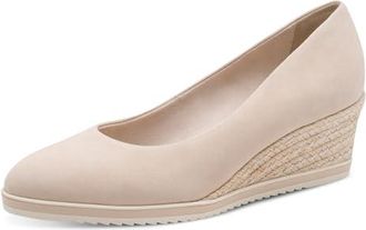 Tamaris Escarpins compens&eacute;s pour Femme, Chaussures &agrave; Talons pour Femme, Semelle int&eacute;rieure Touchit, Beige Nude., 38 EU