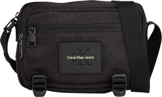 Calvin Klein Jeans Sac à Bandoulière Homme Petit, Noir (Black/Sharp Green), Taille unique