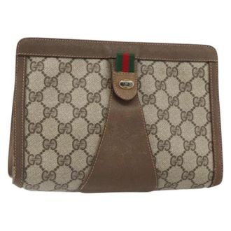 Gucci Pre-owned Canvas Clutch - - Pre-owned - Damen - Beige - ONE SIZE