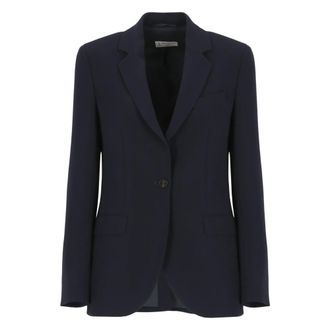 Alberto Biani Veste &agrave; un bouton - Femme - Vestes - Bleu - Taille: 38 FR