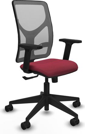 Piqueras y Crespo Schreibtischstuhl mit R&uuml;ckenlehne, mit 2D-Armlehnen, h&ouml;henverstellbare Lendenwirbelst&uuml;tze, ausgestattet mit 3 Positionen und Schneideschaum, Grau/Gran