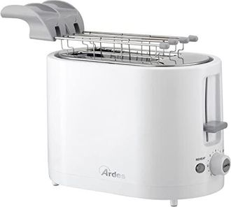 Ardes ARTOAST01 TOSTO SLEEK PLUS Toaster mit Toastzange f&uuml;r gef&uuml;llte Toasts - 2 Timer f&uuml;r 7 Toasts - Toaster mit 4 extra Scheiben + abnehmbarer Kr&uuml;melschubl