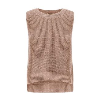 Herno Glitzer Strickweste - - Knitwear - Damen - Rosa - M