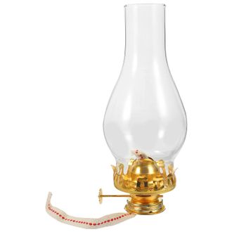 BESPORTBLE Einstellbarer Metall kerzenhalter f&uuml;r Kerosinlampe mit Glaslampenschirm Ersatzdocht Inklusive Kompatibel f&uuml;r Vintage Petroleum &ouml;llampen Praktisches Er