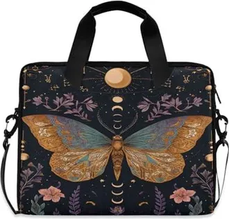 Alaza Sac pour ordinateur portable de 40,6 &agrave; 15,6 avec motif dragon Rocky Moon - Pour homme et femme, &eacute;tudiant, travail, voyage, Papillon I21999, Taille uni