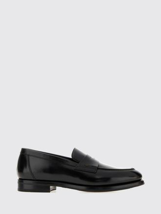 Santoni Mocassins Penny Loafer en cuir de veau lisse avec barrette