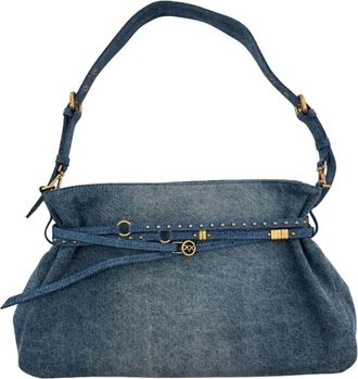 Pinko Pinko, Femme, Sacs, Bleu, Taille: ONE Size Belt Bag Big Denim