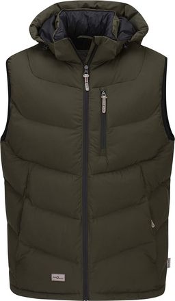 Blue Wave Herren Steppweste Jasper - Weste gesteppt mit abnehmbarer Kapuze in Oliv Gr&ouml;&szlig;e XXL