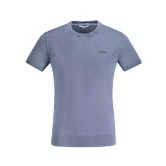 Guess Blu Baumwoll-T-Shirt - - Tops - Herren - Blau - XL