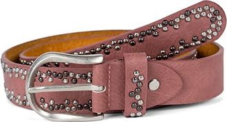 styleBREAKER Ceinture à clous avec petits clous de différentes couleurs, ceinture, raccourcissable, unisexe 03010071, couleur:Mauve, taille:90cm
