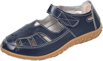 Generic Sandales d&eacute;t&eacute; plates &agrave; bout ferm&eacute; pour femme 2025 - Confortables avec chaussures plates d&eacute;contract&eacute;es et ajour&eacute;es - Sandales habill&eacute;es tendance - Sand