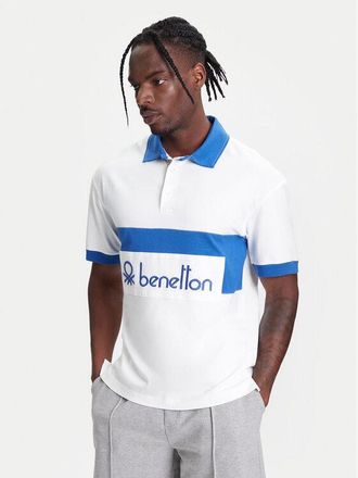 Benetton United Colors Of Benetton Poloshirt 3MCYU301U Wei&szlig; Regular Fit