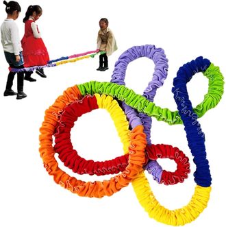 Generico Laufring mit Seil: Flanell und elastischer Kordel, 2,8 m, weich und elastisch, Regenbogen-Zugseil, einfach zu bedienen, physisches Widerstandsband f&uuml;r
