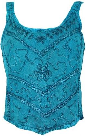 Guru Shop Guru-Shop, Top Chic, Hippie Top, rouge, synth&eacute;tique, taille 38, haut - Turquoise - 32