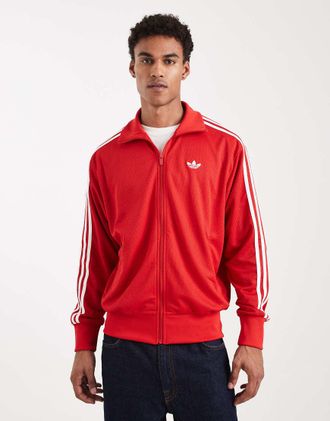adidas Originals Firebird Adicolor - Top de surv&ecirc;tement en tulle - &Eacute;carlate-Rouge