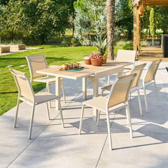 Hesperide Table de jardin 8 places Piazza extensible argile - Hesp&eacute;ride