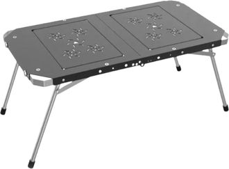 Generico Klapptisch mit Tablett, leichtes und tragbares K&uuml;chenwerkzeug aus Aluminiumlegierung, Beistelltisch f&uuml;r drau&szlig;en und Camping, f&uuml;r Familientreffen mit F