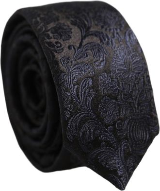 Dolce & Gabbana Floral Jacquard Silk Necktie - Dark Blue