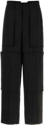 Maison Margiela Homme, Pantalons, Noir, Taille: L Pantalon large en satin
