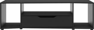 Calicosy Calicosy - Meuble tv gamer 163x45x48 cm d&eacute;cor noir avec led bleue