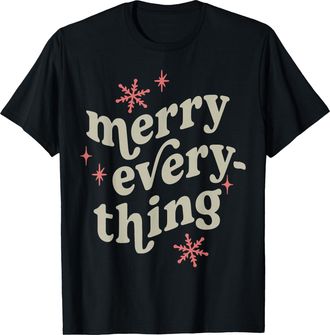 Trendy Apparel Merry Evreything JingleBells Mistletoe Carols T-Shirt