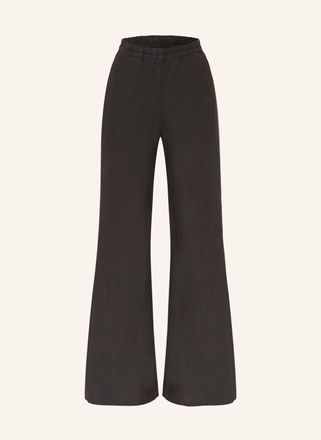 SoSUE Sosue Bootcut-Hose Joanna Aus Leinen schwarz