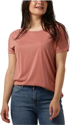 Moss Copenhagen Fenya Modal T-Shirt - - Tops - Damen - Orange - M/L