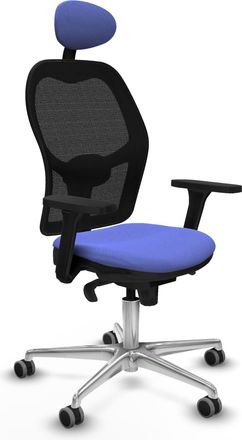 Piqueras y Crespo Atmungsaktiver Chorquera Stuhl mit 3D-Armlehnen, h&ouml;henverstellbarer Lendenwirbelst&uuml;tze und festem Kopfteil, ausgestattet mit Sincro 5 Positionen und i