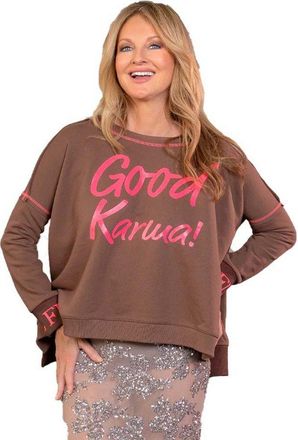 Miss Goodlife Sweatshirt Miss Goodlife Good Karma Sweatshirt MG13555 - Chocolate Brown