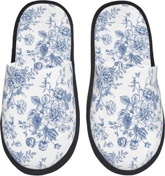 Generic Chaussons Femme Homme Imprimé Fleurs Chaussons Confort Automne Hiver Pantoufles DExtérieur, Pour Fête, Femmes, Intérieur Extérieur, M