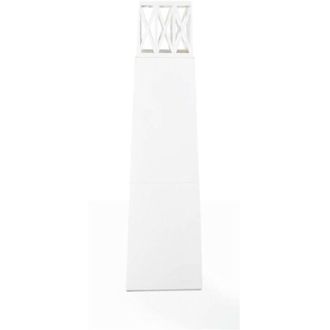 Dmora Bioethanol-Kamin Arese, &Ouml;kologischer Kamin, Rauchfreies Feuer, Heizung mit Ethanol, Made in Italy, 40x40 h145 cm, Wei&szlig; - Dmora