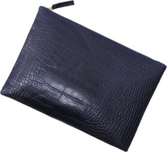 Hemoton Sac Pochette Femme Bleu &agrave; Imprim&eacute; Alligator L&eacute;ger et Portable pour Soir&eacute;e Shopping et Travail