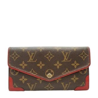 Louis Vuitton Pre-owned Monogram Portefeuille Sarah Retiro Kirschrot Langes Portemonnaie - - Pre-owned - Damen - Braun - ONE SIZE