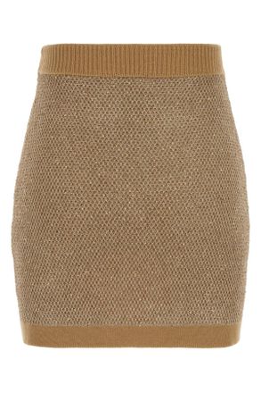 Elisabetta Franchi Womens Skirt Beige Acrylic Knit