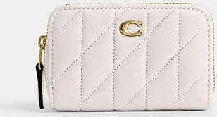 Coach Essential kleines Kartenetui mit Rundumrei&szlig;verschluss und bauschiger Steppung