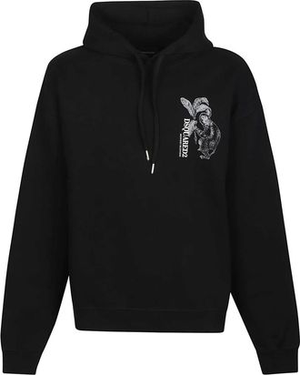 Dsquared2 Homme, Sweatshirts et sweats &agrave; capuche, Noir, Taille: S Relax Fit SweaT-shirt