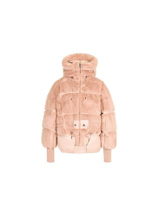 Tom Ford pink fur & leather bomber jacket Size XS