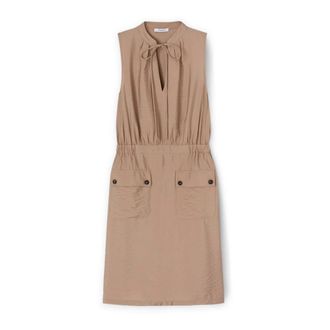 Motivi Minikleid mit Satin-Taschen - - Dresses - Damen - Braun - XL