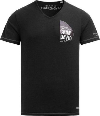 Camp David V-Shirt aus Baumwolle
