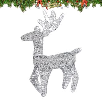 Generic Beleuchteter Weihnachtshirsch | Festliche Anti-Dekoration - Vorbeleuchteter Glitzernder Hirsch, Für Den Innen- Und Außenbereich, Vorgarten, Rasen, Gar