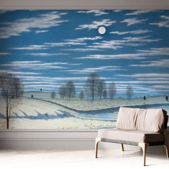Tulup Carta Da Parati Autoadesiva - Impermeabile - Murale Da Parete - Decorazione Murale - Paesaggio Invernale 312x219 Cm
