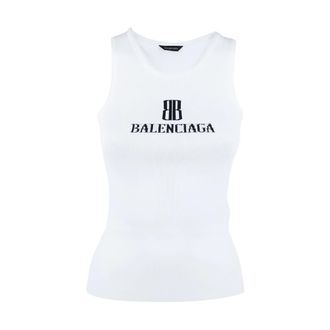Balenciaga Nano BB Tank Top - - Tops - Damen - Wei&szlig; - M